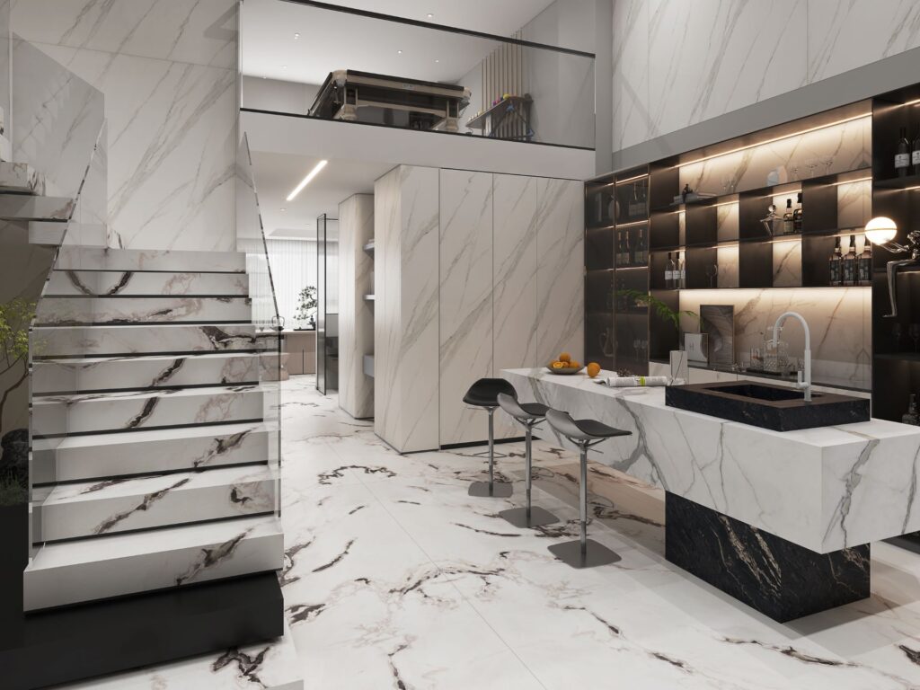 Statuario Porcelain Slabs Tops | ClassicQuartzStone UK